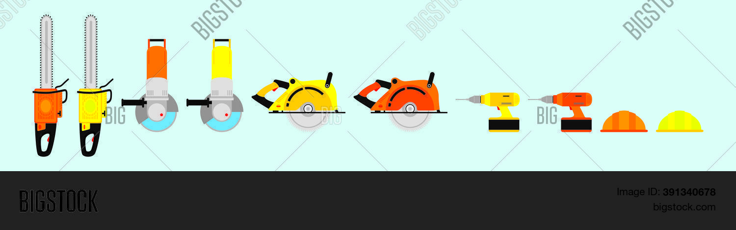 Set Power Tools Vector & Photo (Free Trial) | Bigstock