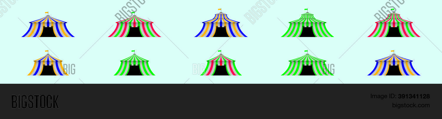 Set Big Top Circus Vector & Photo (Free Trial) | Bigstock
