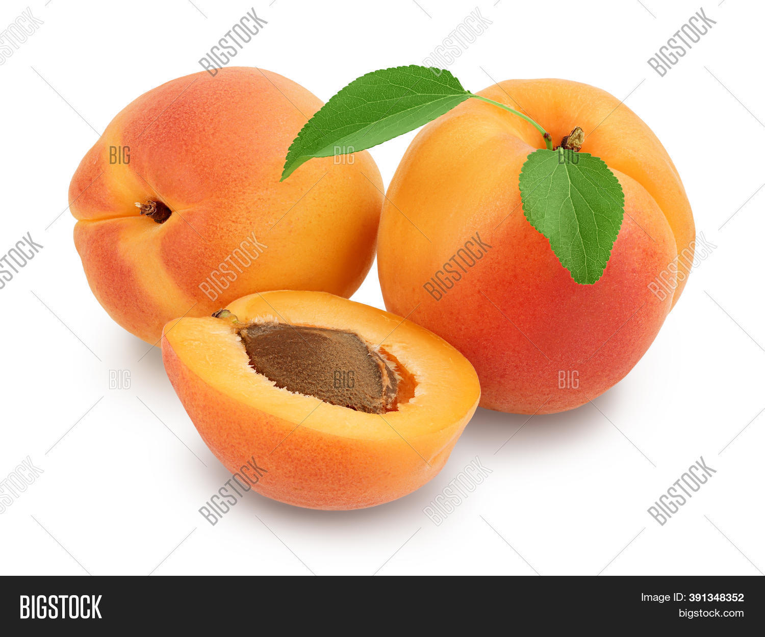Apricot Fruit Half Image & Photo (Free Trial) | Bigstock