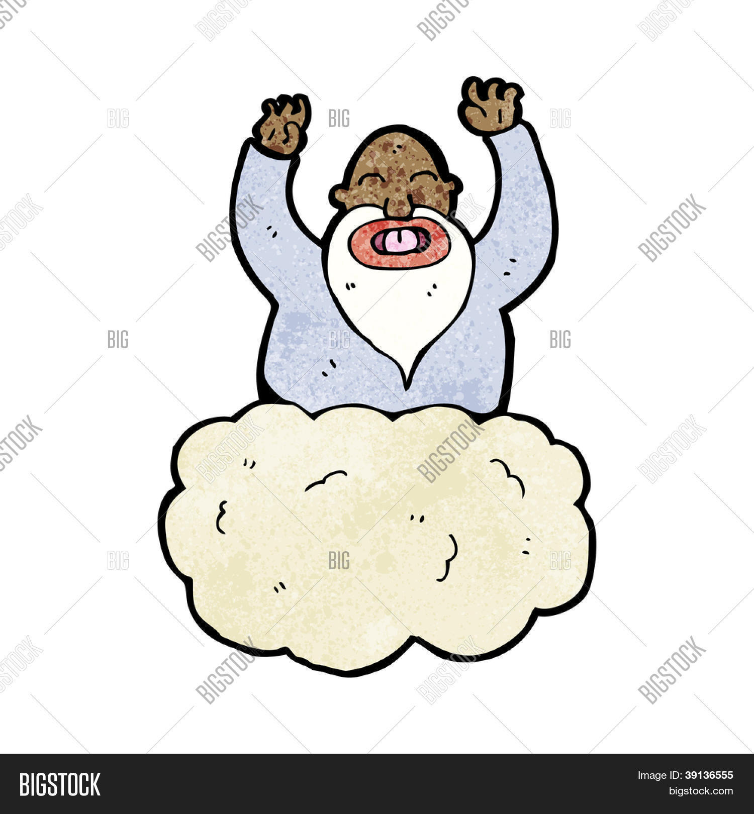 God On Cloud Cartoon Vector & Photo (Free Trial) | Bigstock