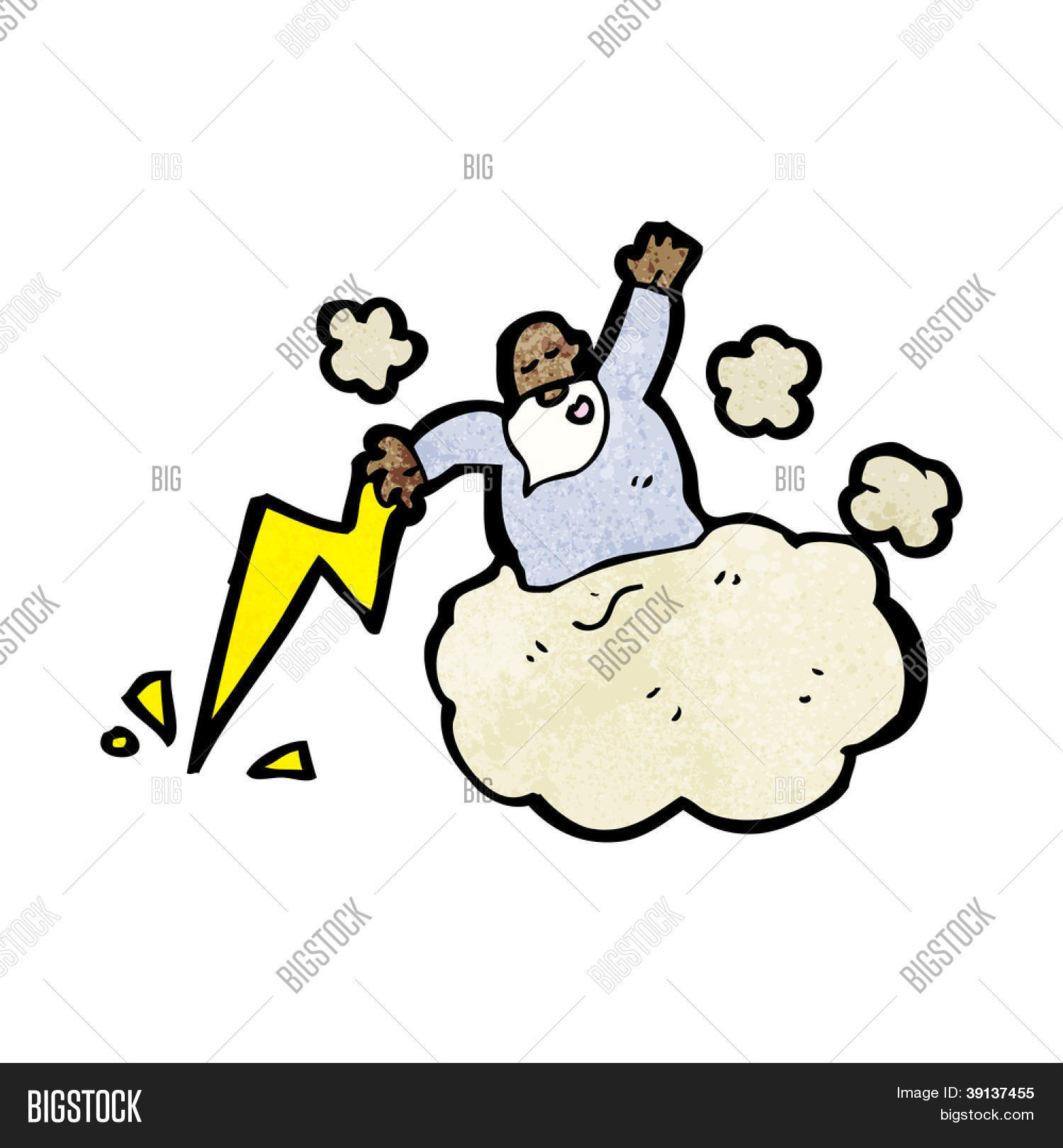 God On Cloud Smiting Vector & Photo (Free Trial) | Bigstock