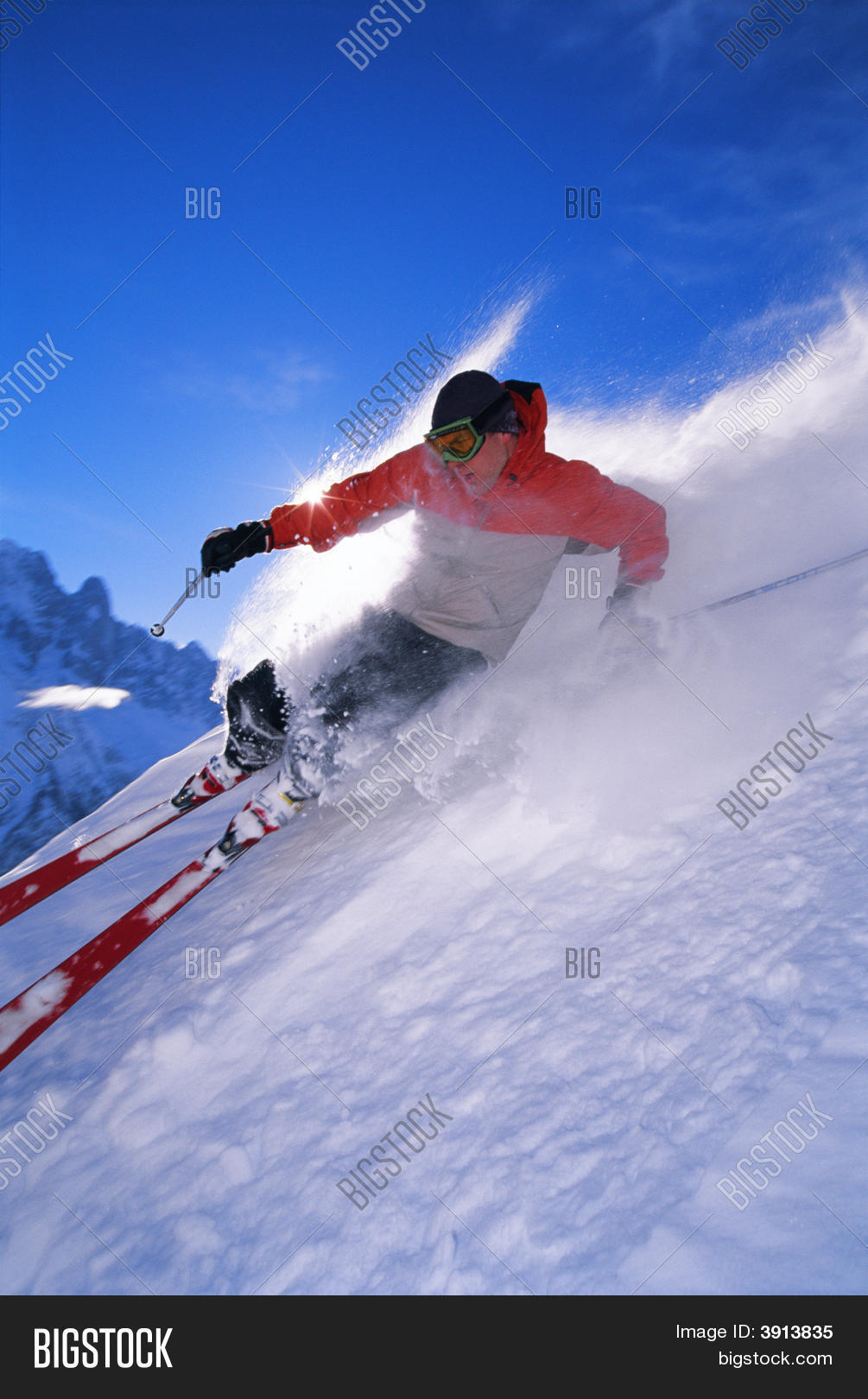 Man Skiing On Mountain Image & Photo (Free Trial) | Bigstock