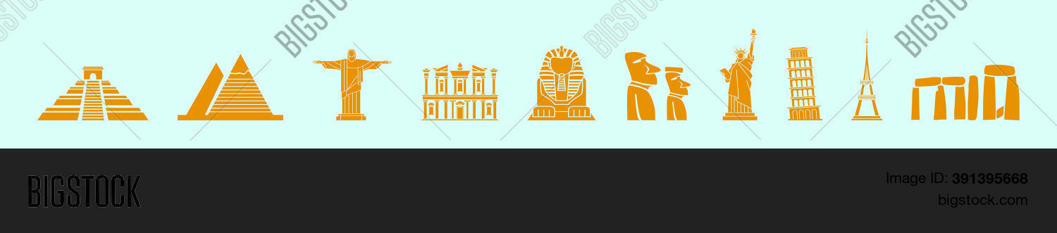 Wonders World Vector Vector & Photo (Free Trial) | Bigstock