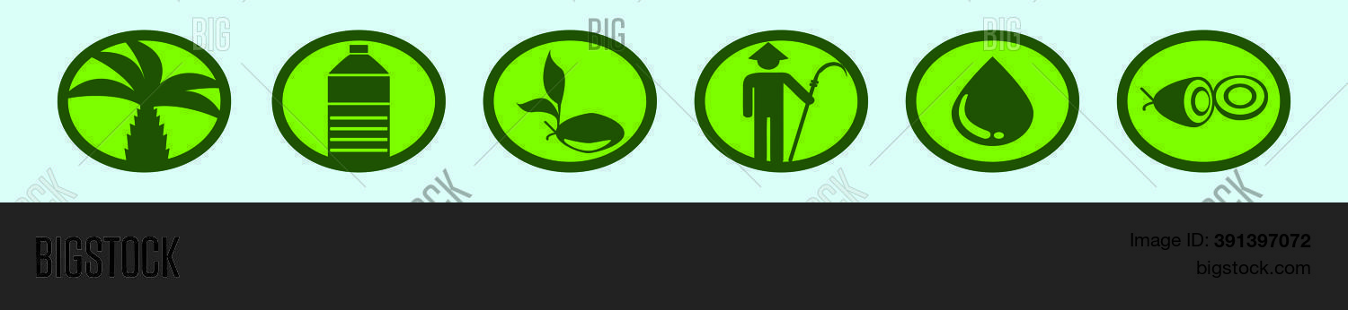 Set Palm Oil Cartoon Vector & Photo (Free Trial) | Bigstock