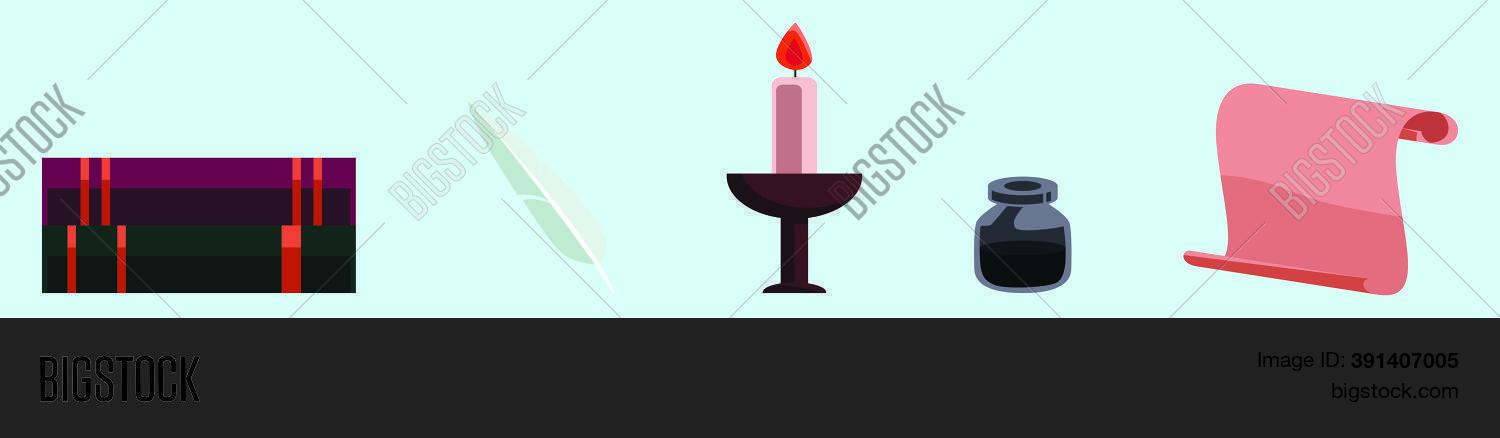 Set Scribe Cartoon Vector & Photo (Free Trial) | Bigstock