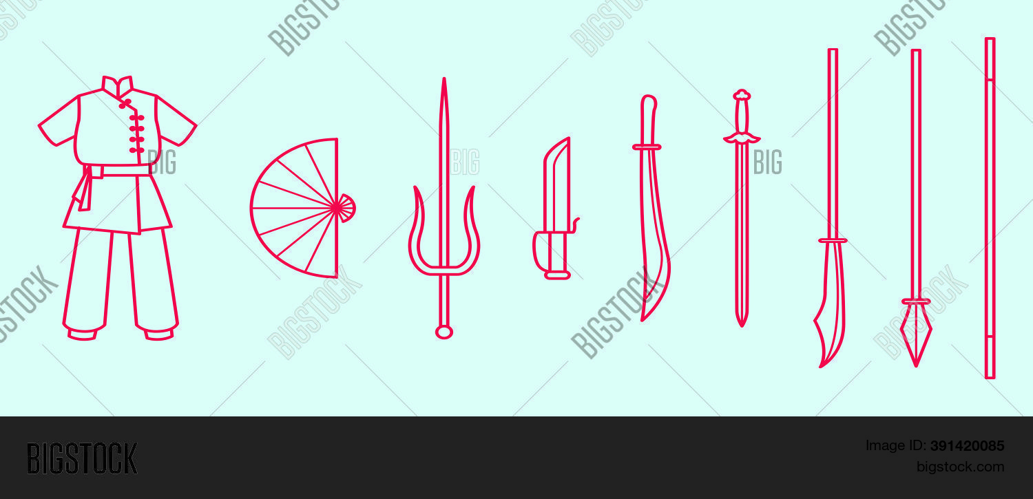 Set Combat Cartoon Vector & Photo (Free Trial) | Bigstock