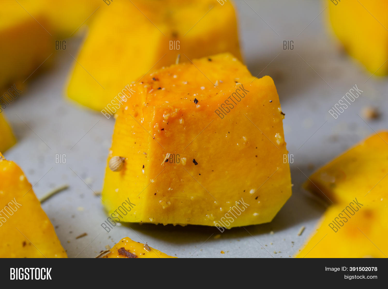 Diced Pumpkin On Image & Photo (Free Trial) | Bigstock