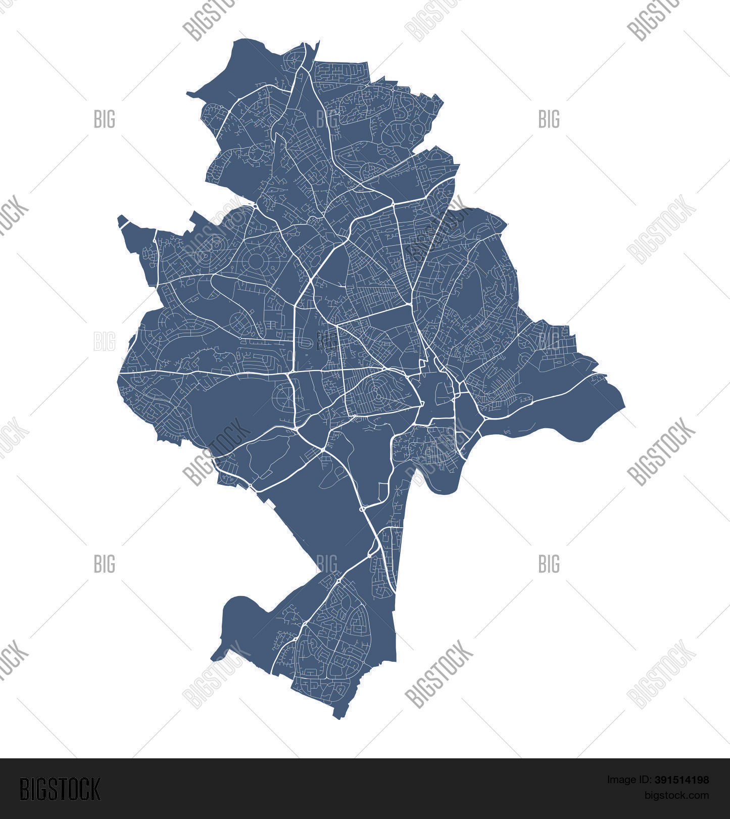 Nottingham Map. Vector & Photo (Free Trial) | Bigstock