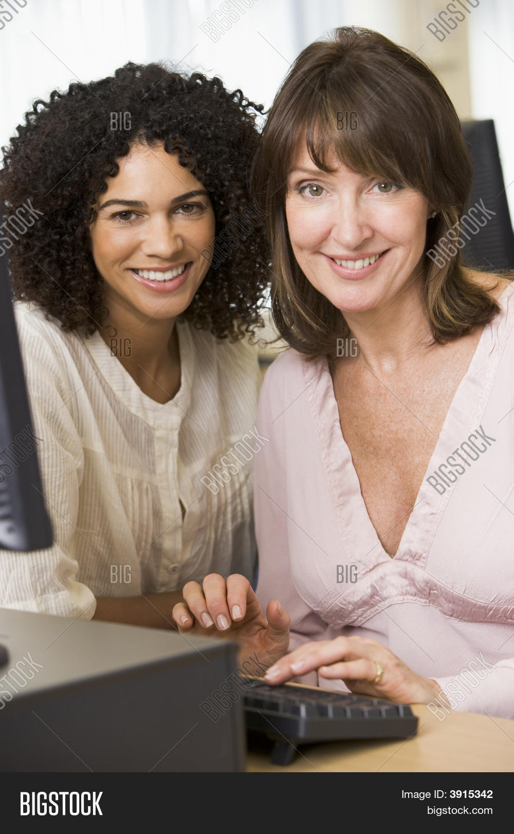 Women On Computer Image & Photo (Free Trial) | Bigstock