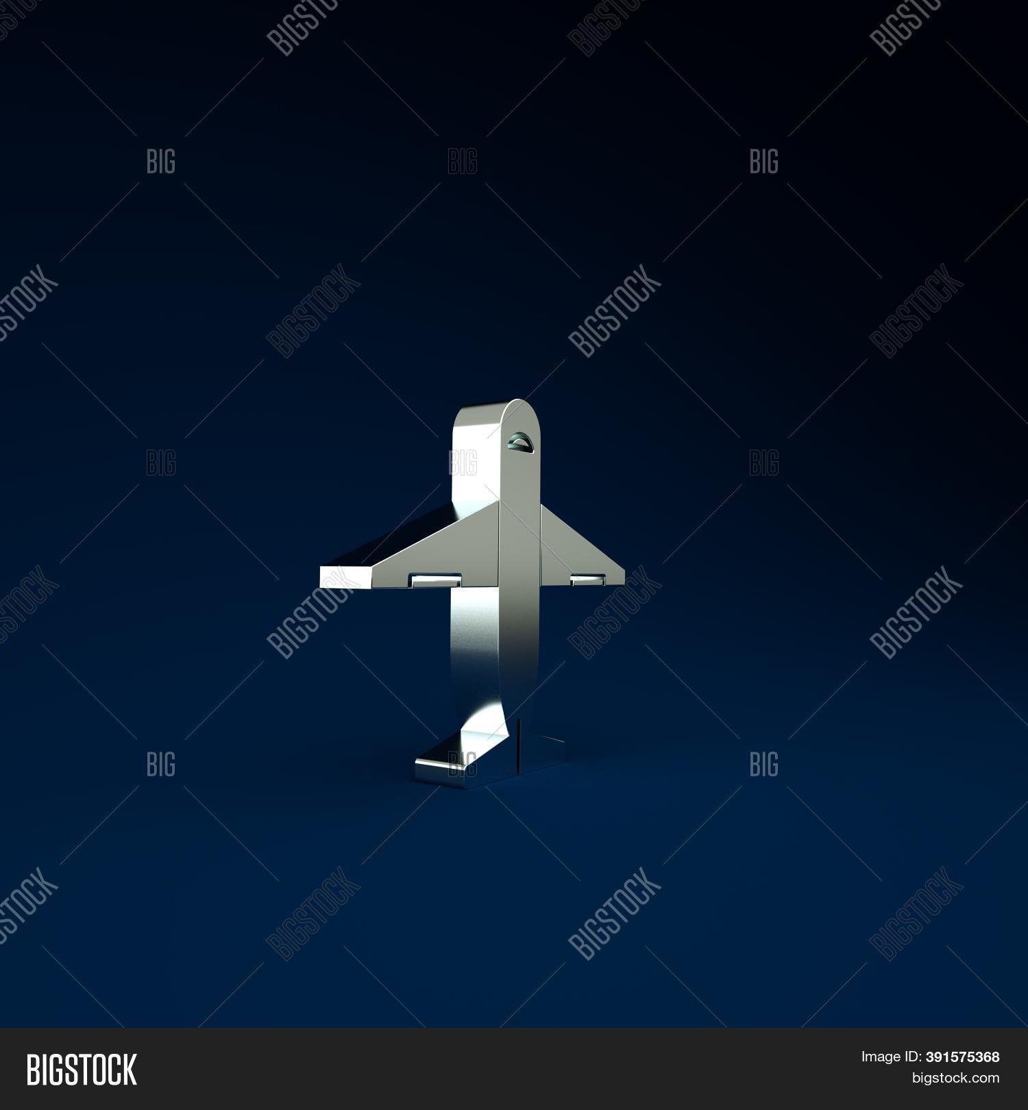 Silver Plane Icon Image & Photo (Free Trial) | Bigstock