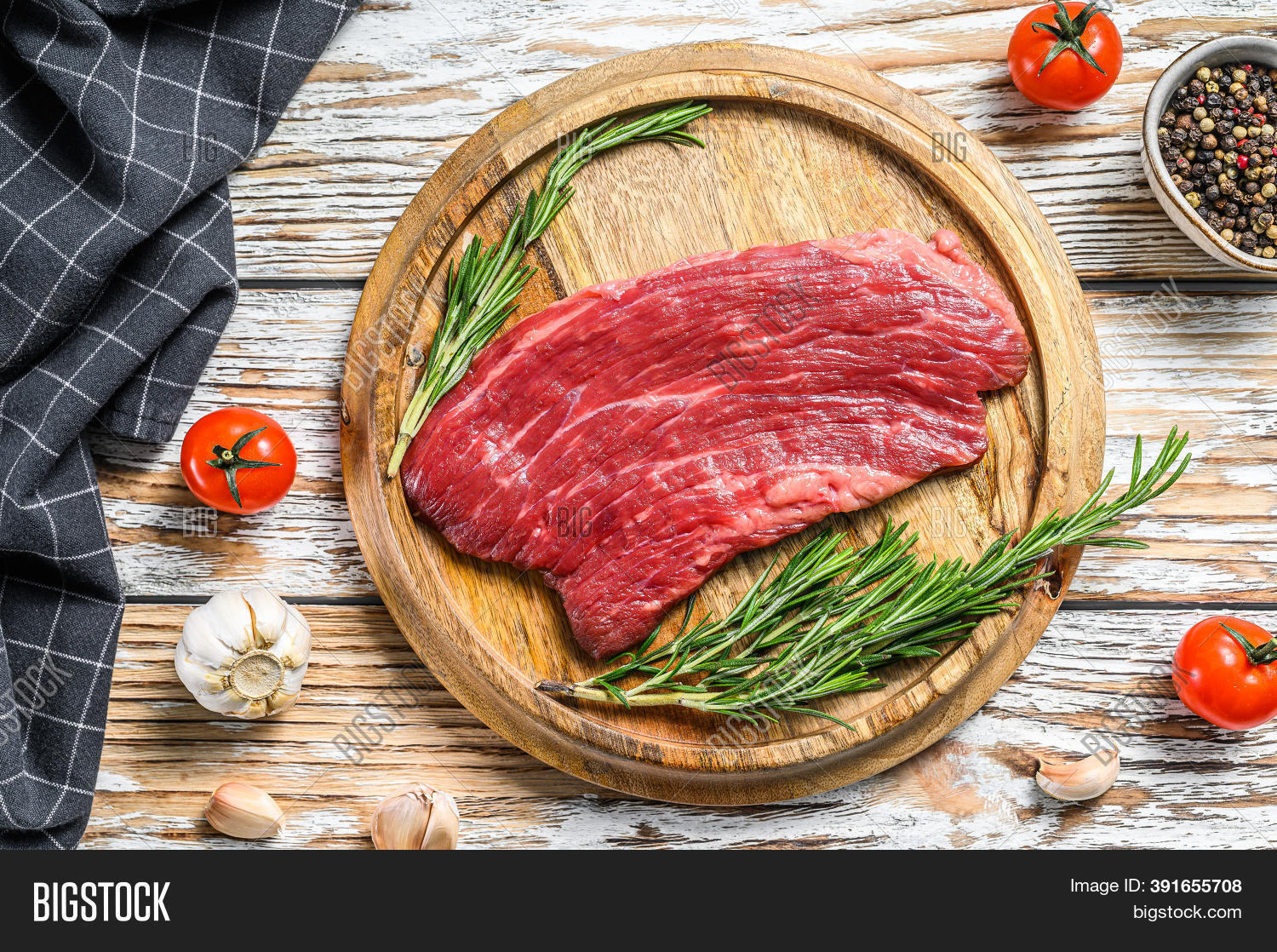 Raw Flank Steak On Image & Photo (Free Trial) | Bigstock