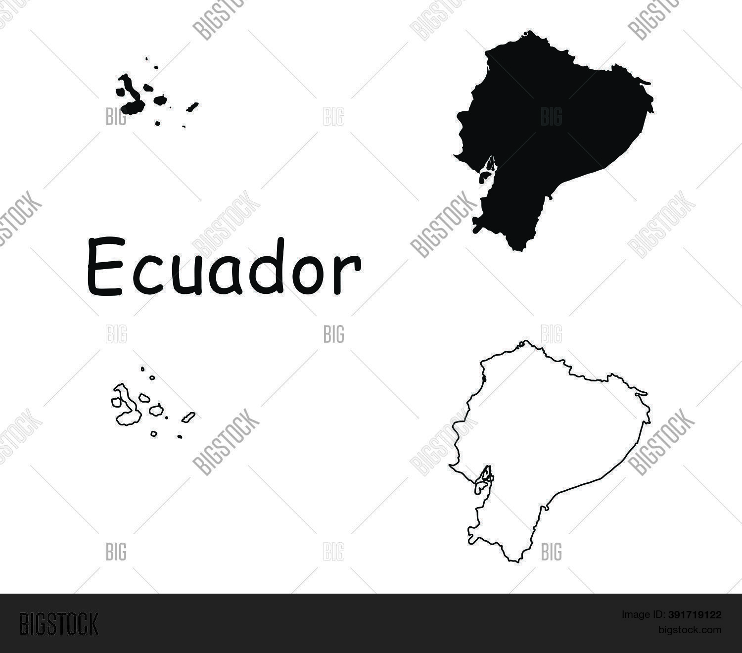 Ecuador Country Map. Vector & Photo (Free Trial) | Bigstock