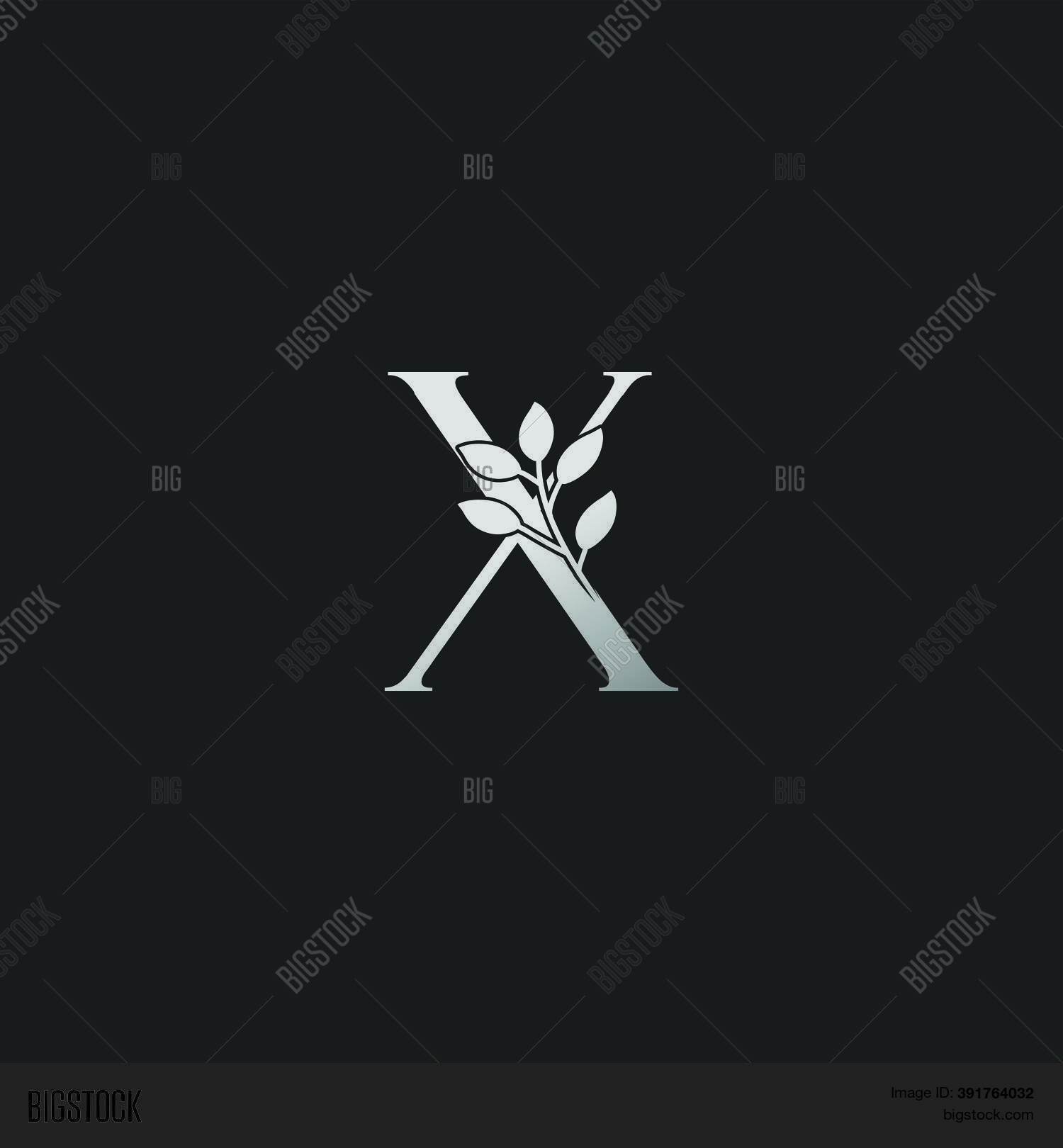 X Letter Logo Silver Vector & Photo (Free Trial) | Bigstock