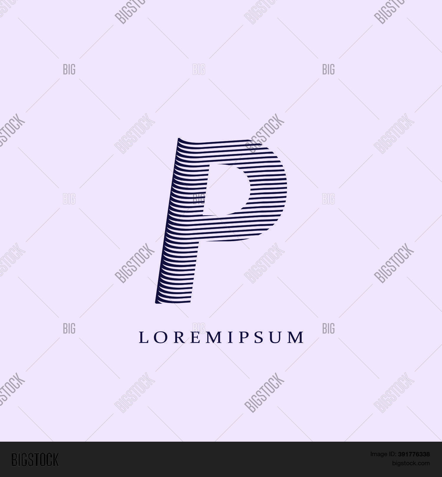 Line Stripes Letter P Vector & Photo (Free Trial) | Bigstock