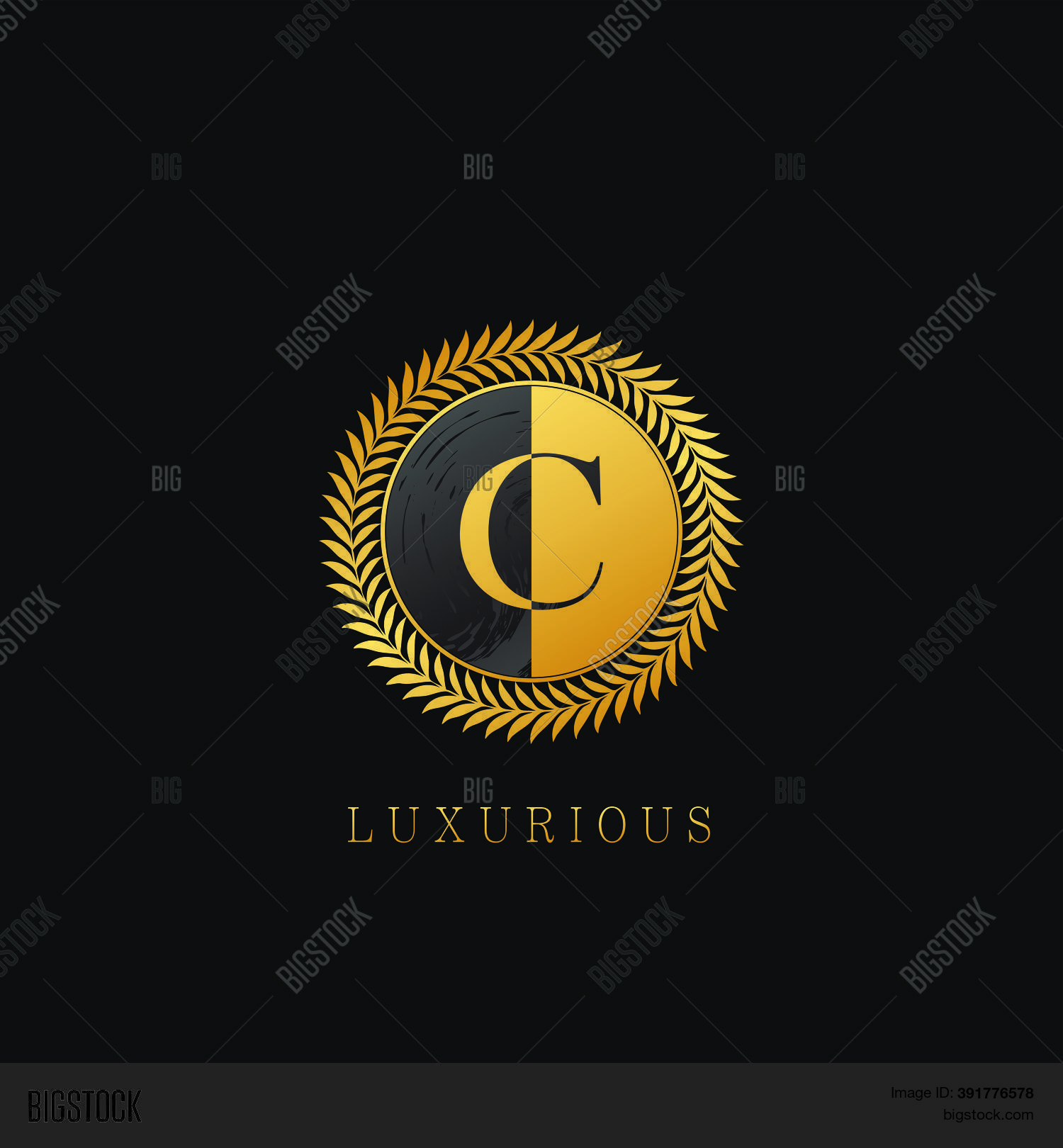 Golden C Letter Logo Vector & Photo (Free Trial) | Bigstock