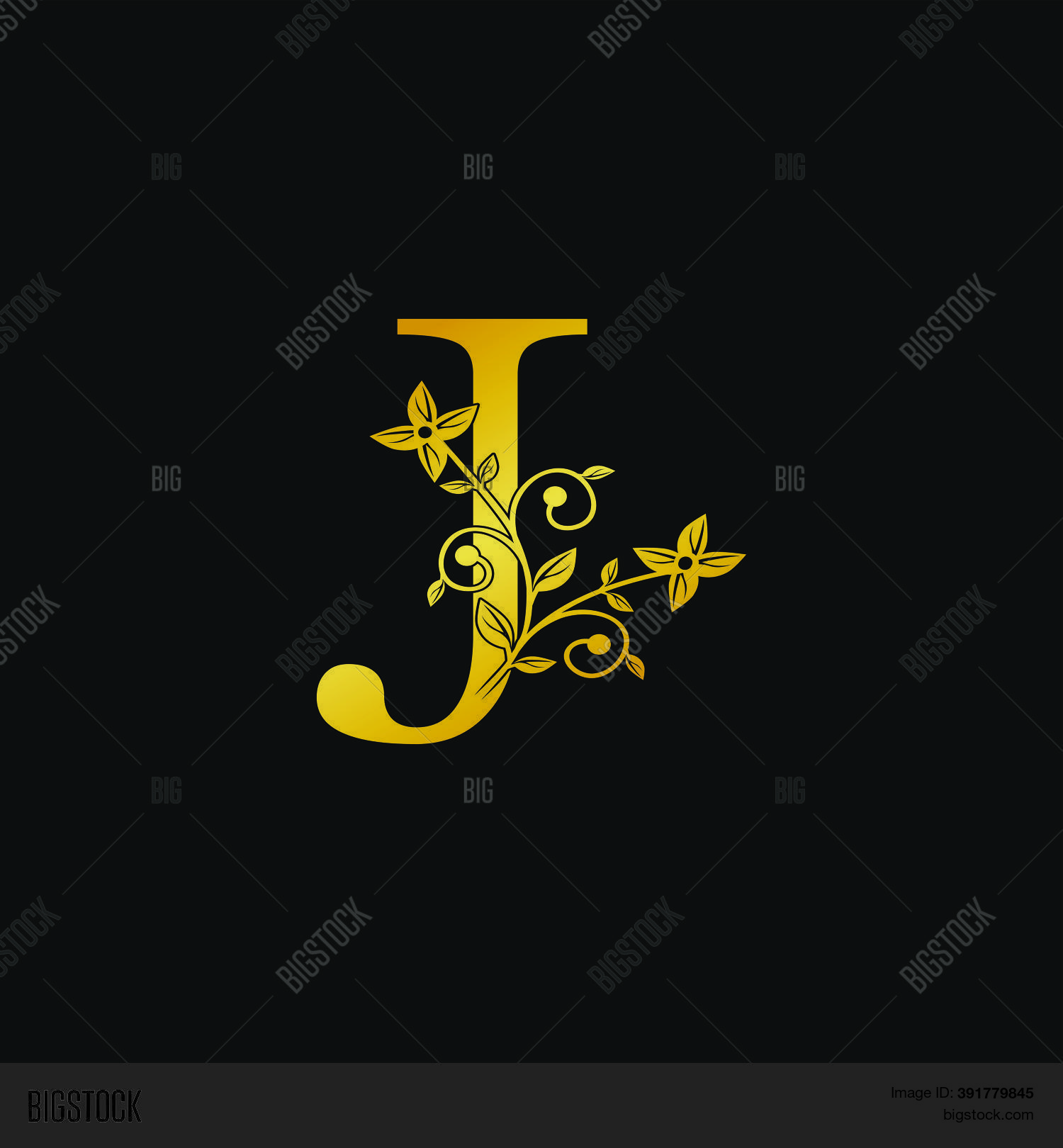Golden Letter J Vector & Photo (Free Trial) | Bigstock