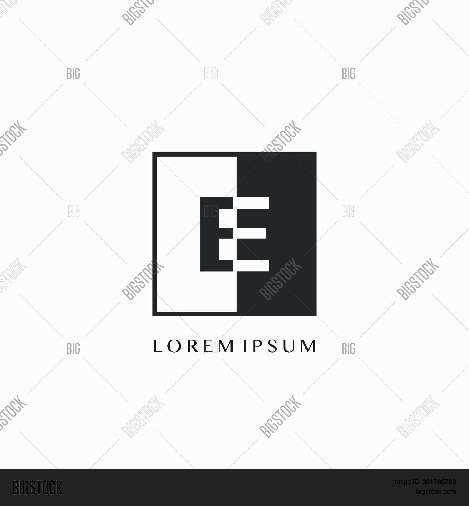 Simple Letter E Vector & Photo (Free Trial) | Bigstock