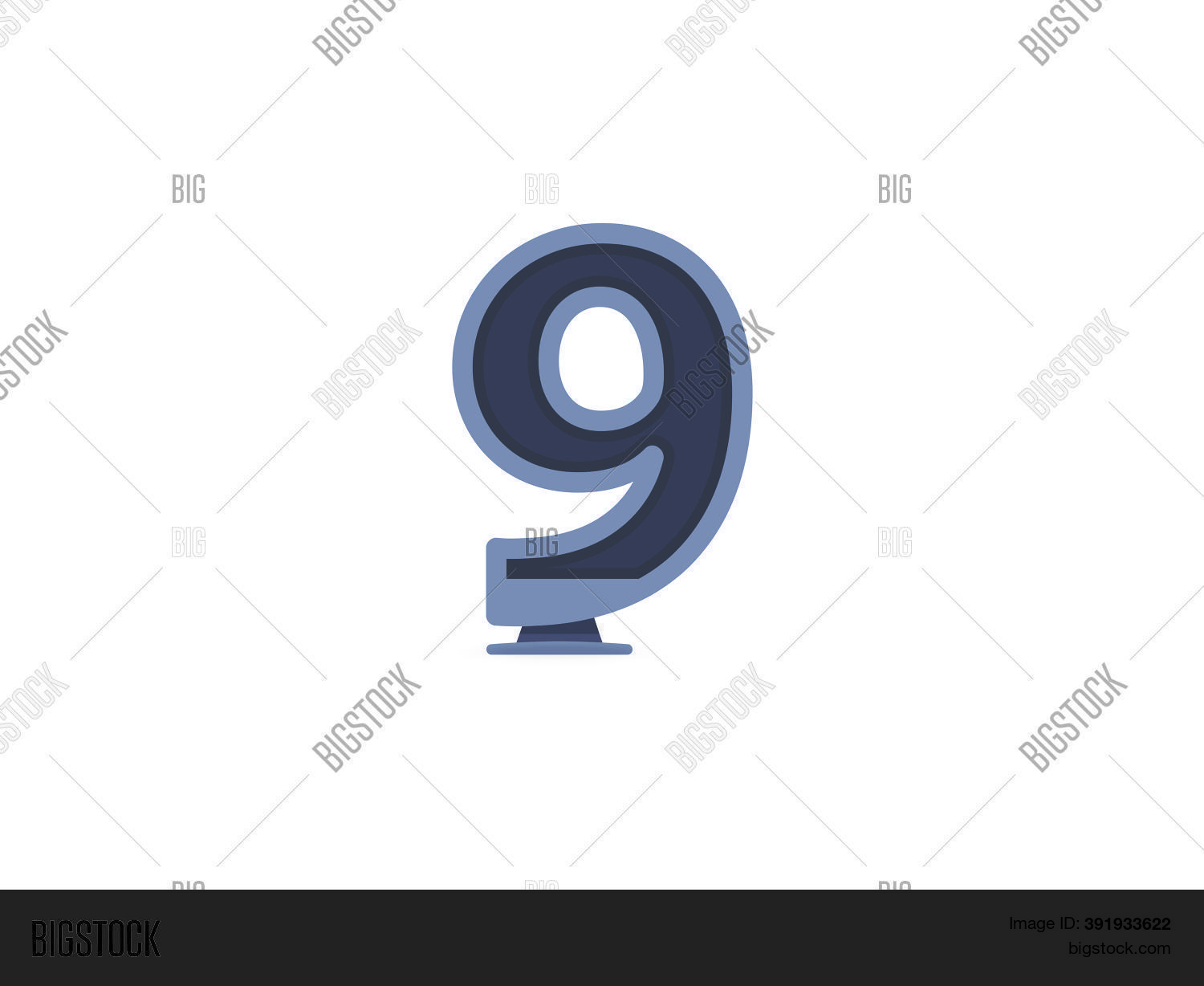 9 Vector Number Vector & Photo (Free Trial) | Bigstock