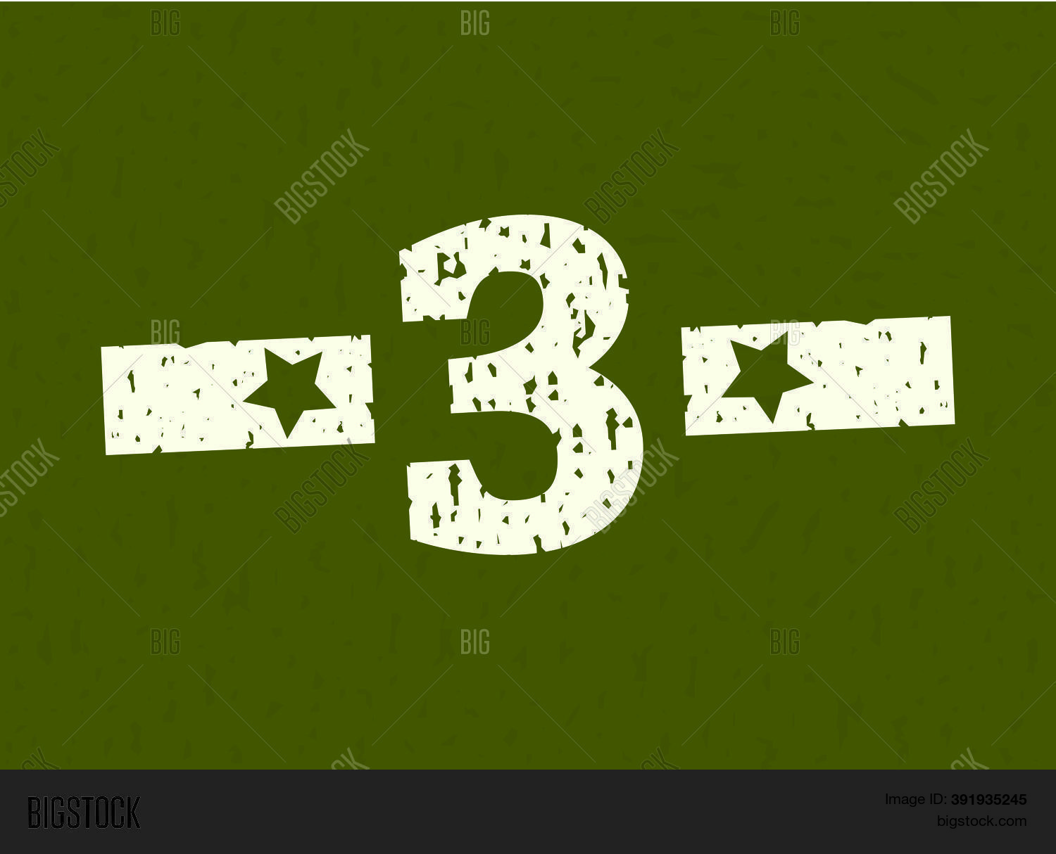 3 Badge Number Vector & Photo (Free Trial) | Bigstock