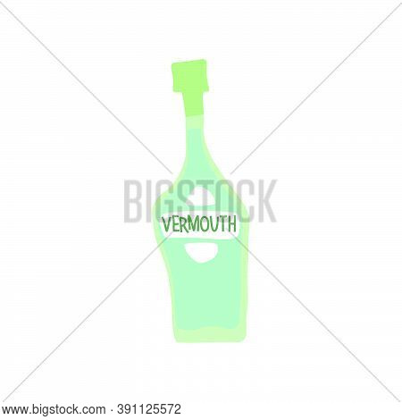 Vermouth Bottle On Vector & Photo (Free Trial) | Bigstock