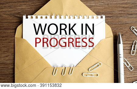 Work Progress, Text On Image & Photo (Free Trial) | Bigstock