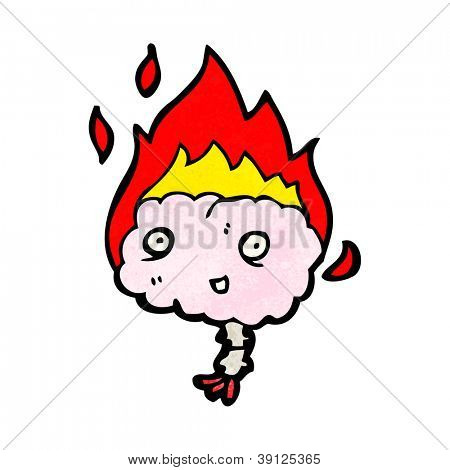 Cartoon Brain On Fire Vector & Photo (Free Trial) | Bigstock