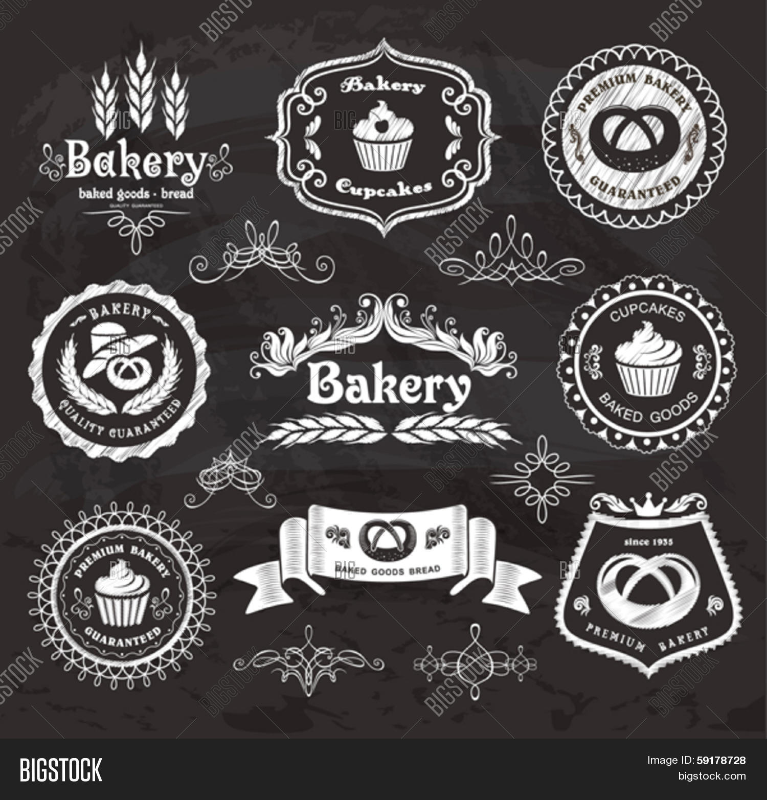 Set Vintage Retro Vector & Photo (Free Trial) | Bigstock