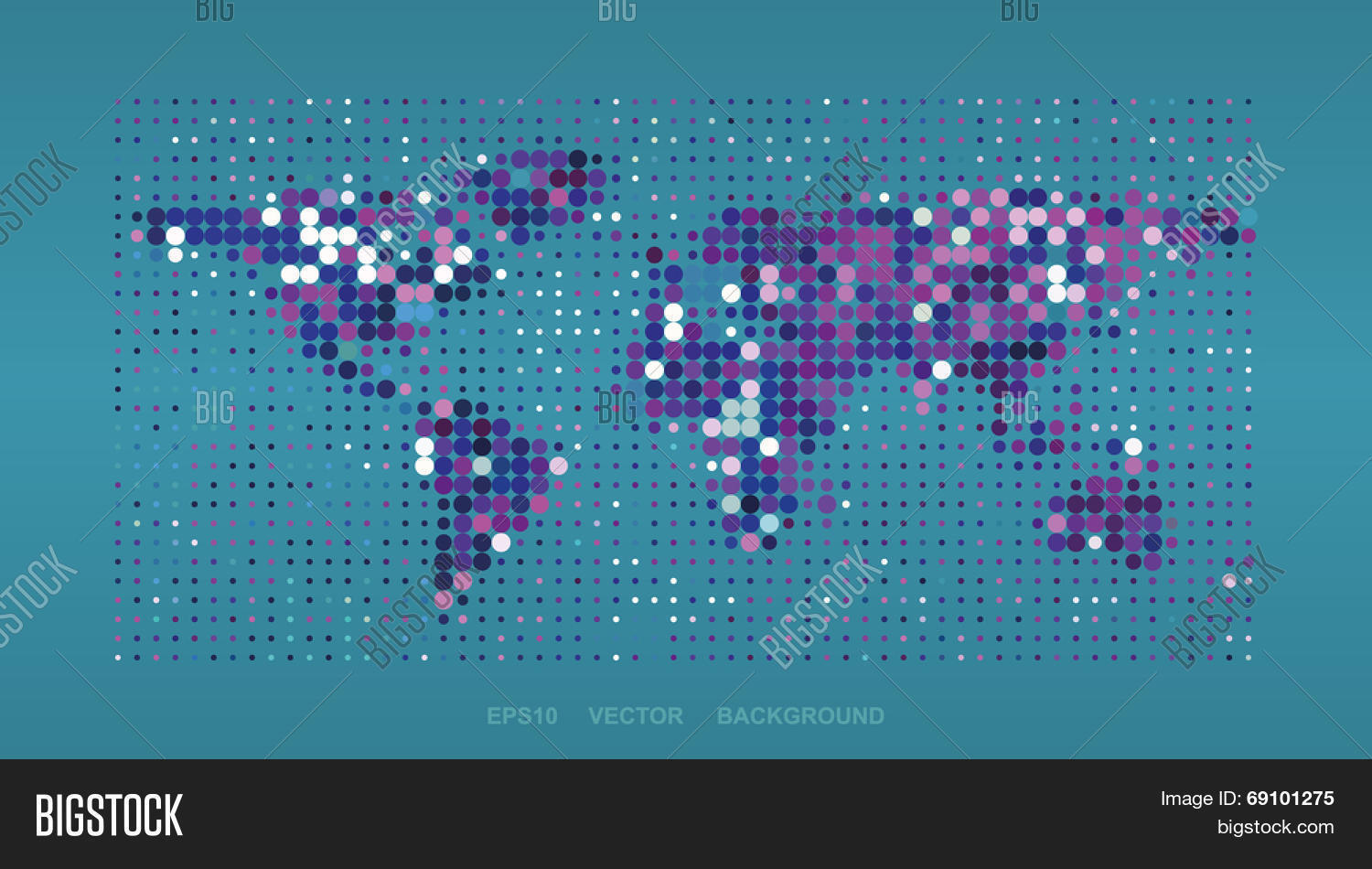 Dotted Map Design - Vector & Photo (Free Trial) | Bigstock