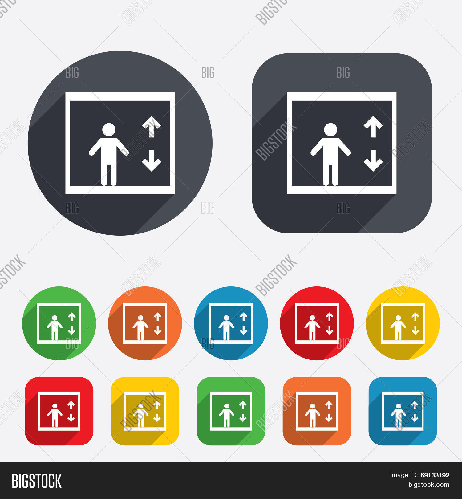 Elevator Icon. Person Vector & Photo (Free Trial) | Bigstock