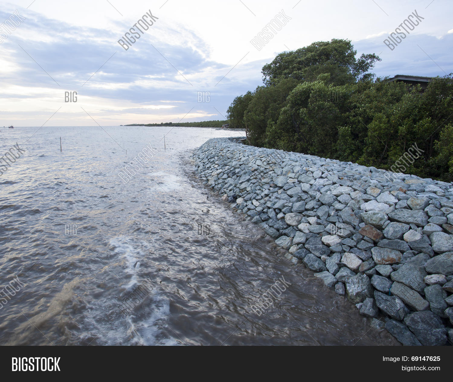 Rock Dam Sea Coast Image & Photo (Free Trial) | Bigstock