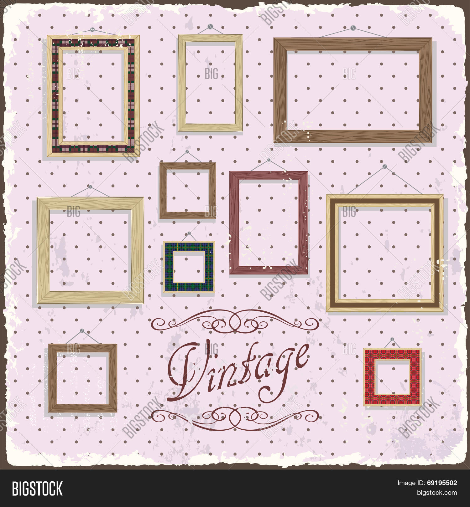 Vintage Photo Frame Vector & Photo (Free Trial) | Bigstock