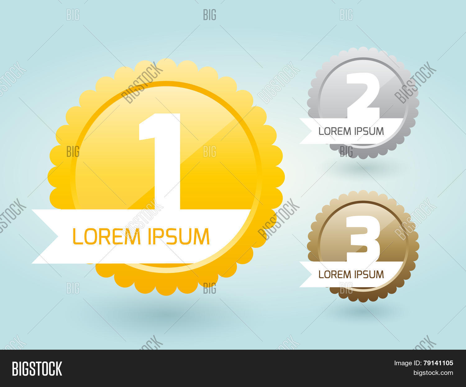 Medals Winners Label Vector & Photo (Free Trial) | Bigstock