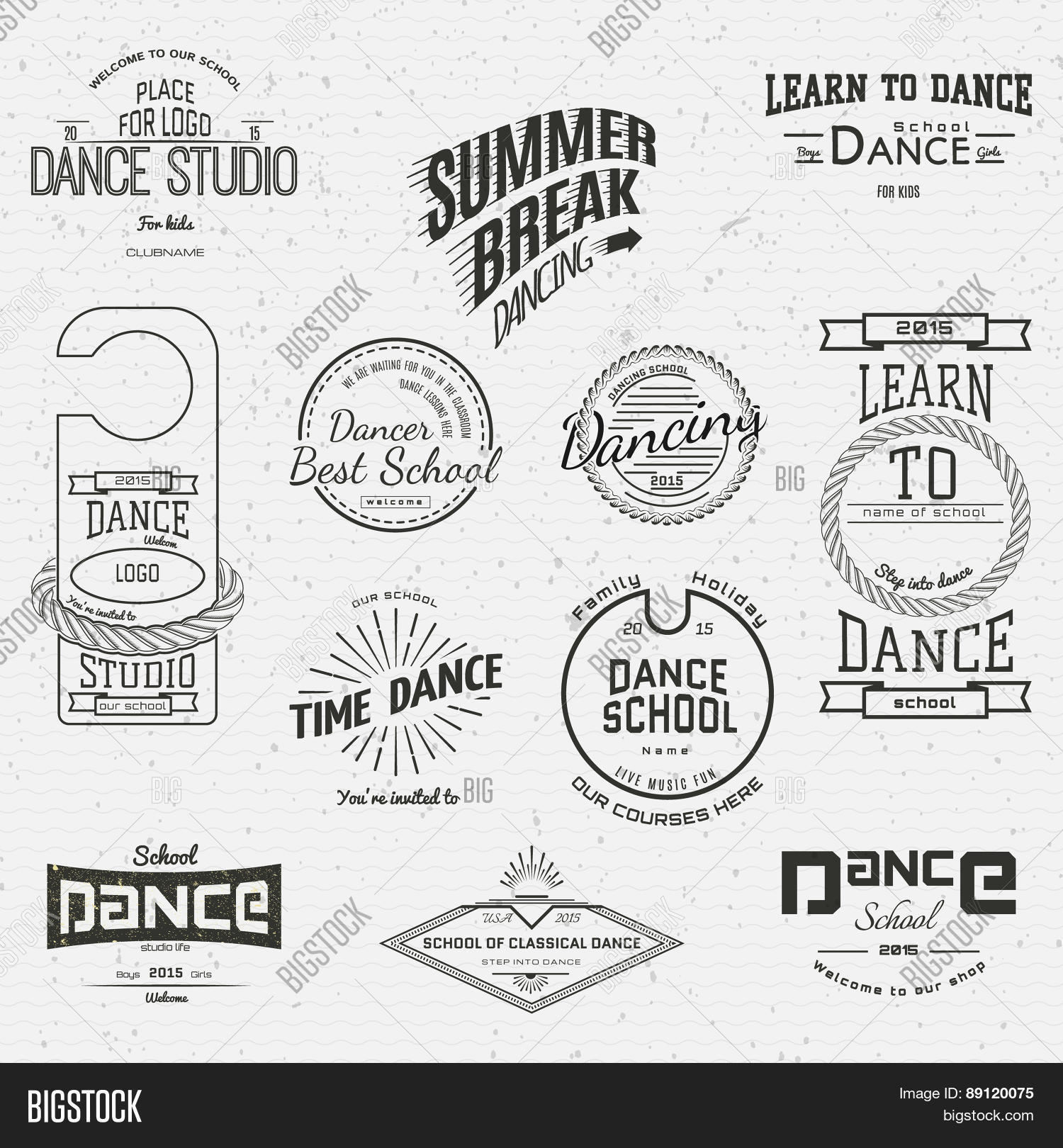 School Dance Badges Vector & Photo (Free Trial) | Bigstock