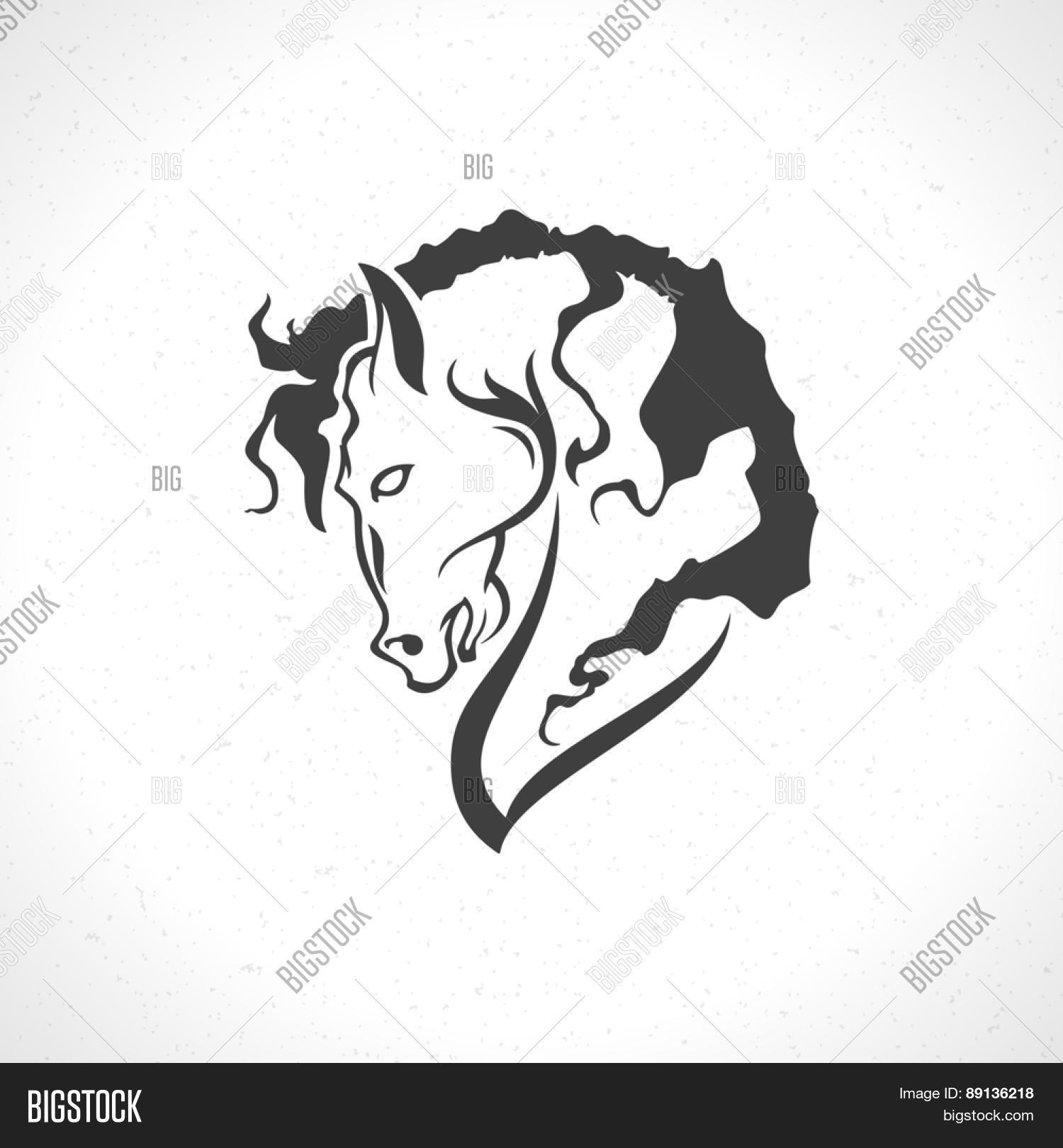 Horse Face Logo Vector & Photo (Free Trial) | Bigstock