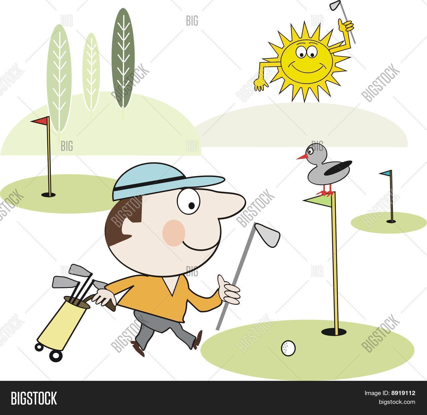 Golf Cartoon Vector & Photo (Free Trial) | Bigstock