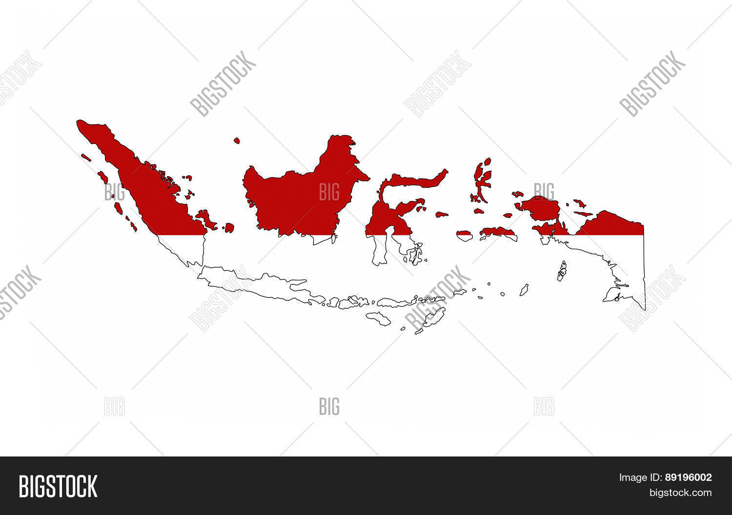 Indonesia Flag Map Image & Photo (Free Trial) | Bigstock