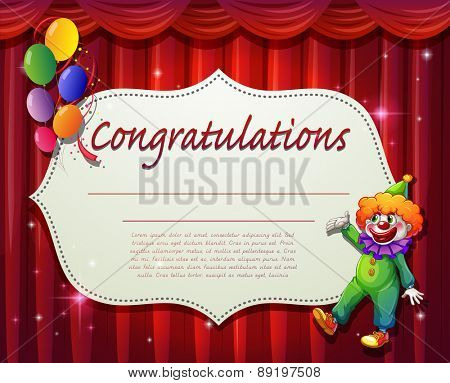 Certificate Clown Vector & Photo (Free Trial) | Bigstock