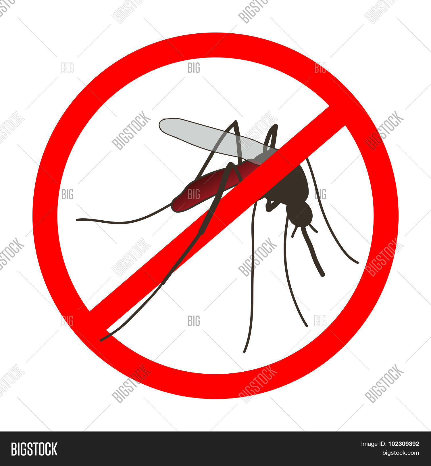 Anti Mosquito Sign Vector & Photo (Free Trial) | Bigstock
