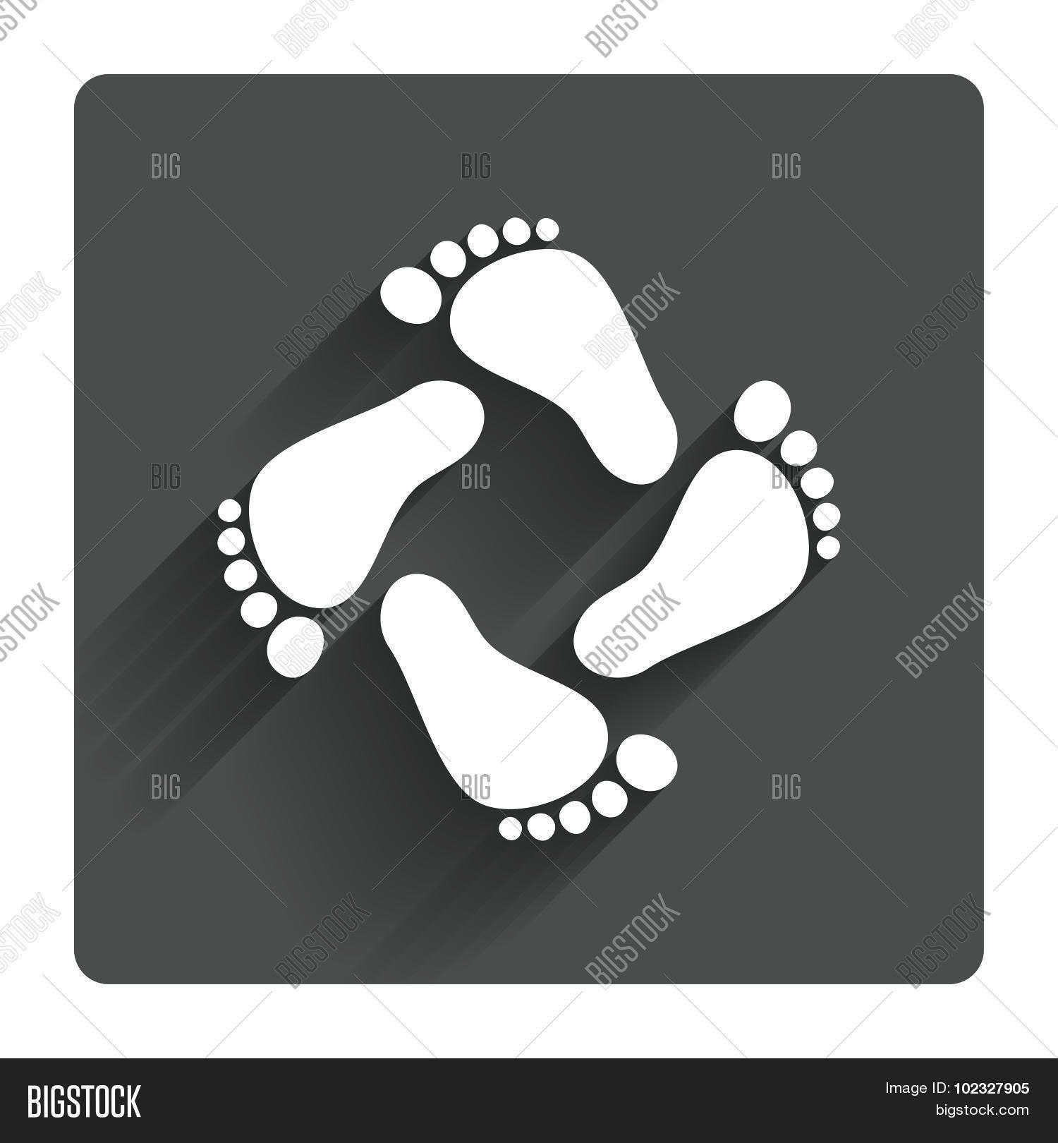 Baby Footprints Icon Vector & Photo (Free Trial) | Bigstock