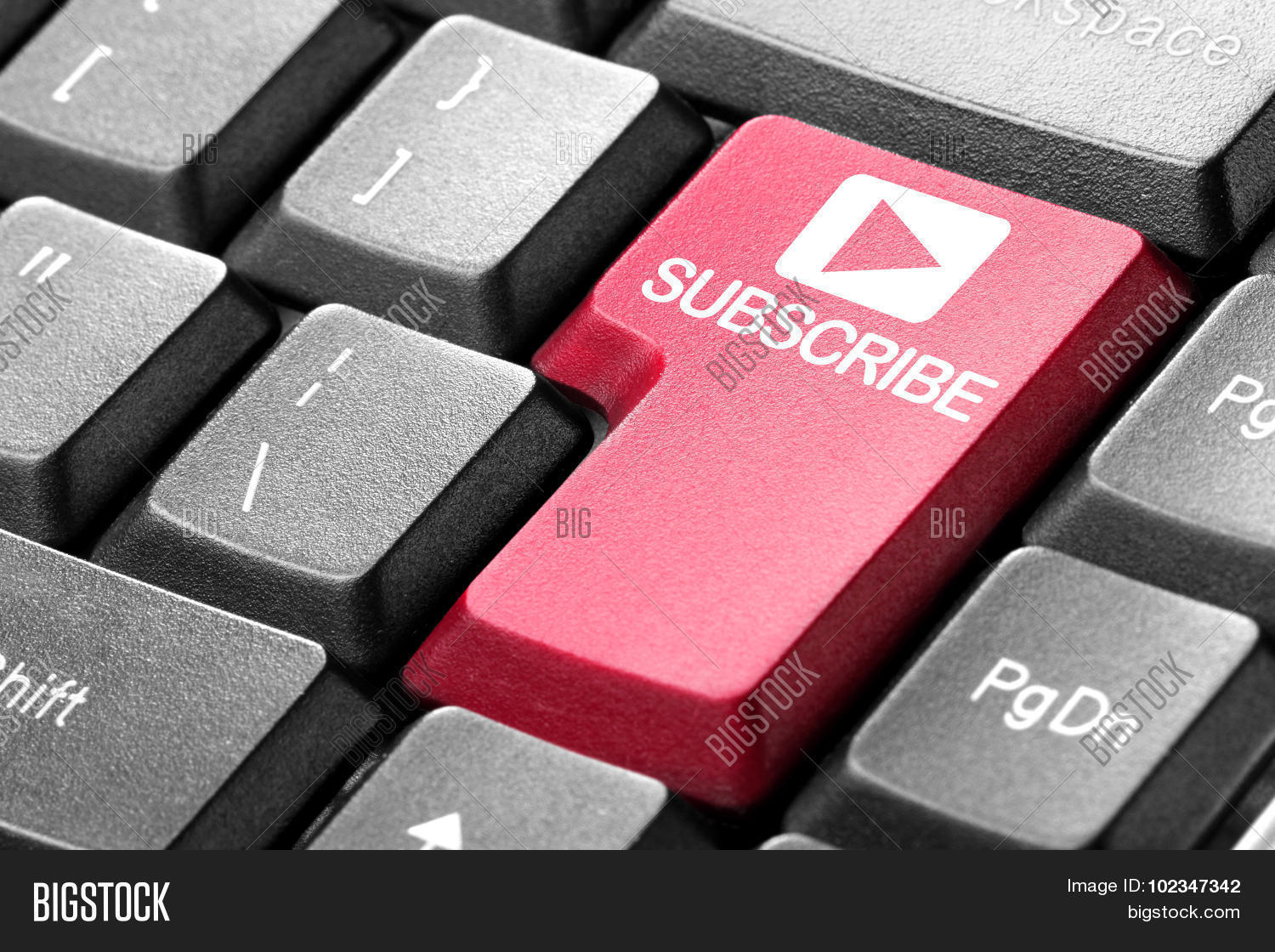 Hand Press Subscribe Image & Photo (Free Trial) | Bigstock