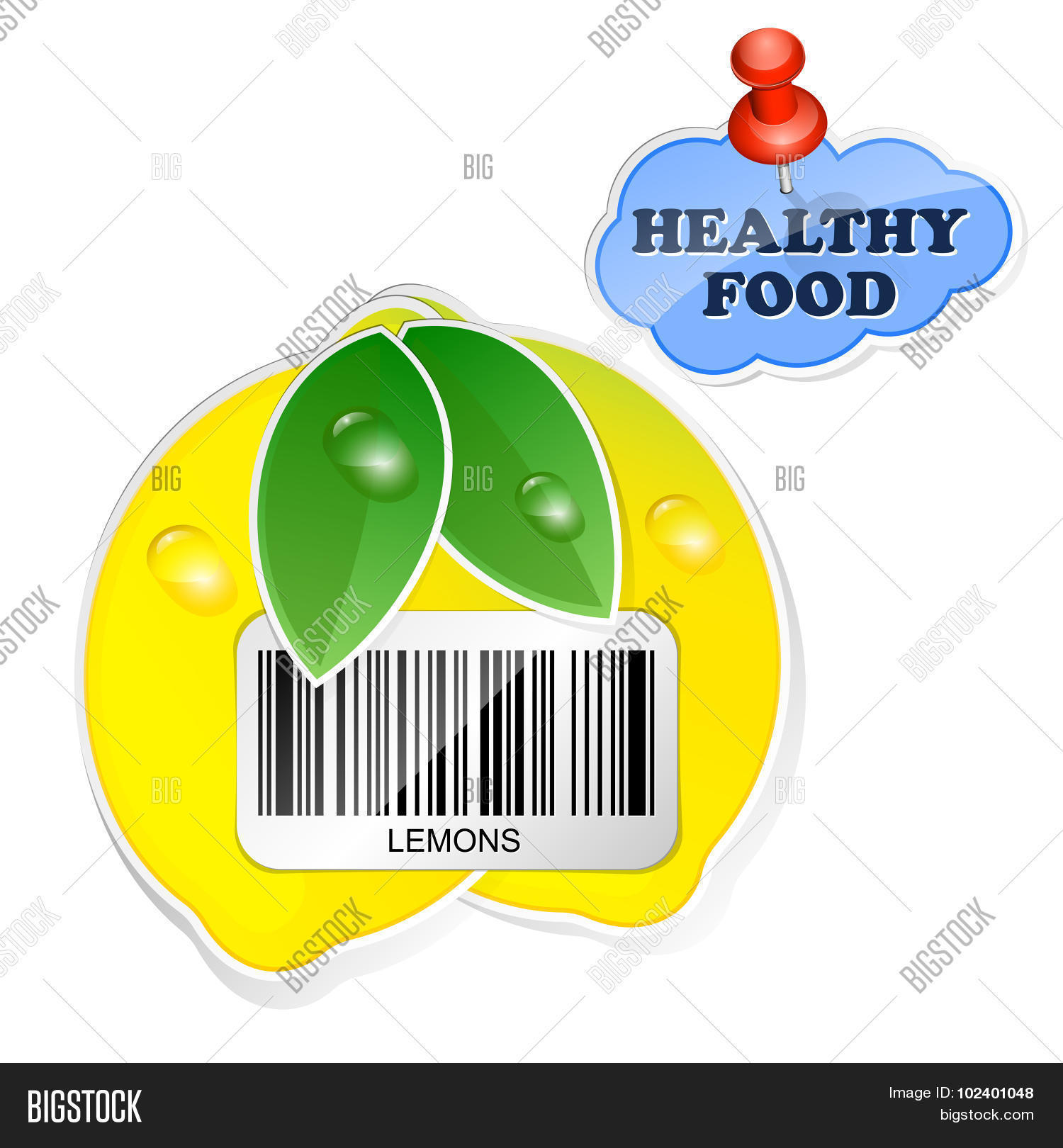 Lemon Icon Barcode By Vector & Photo (Free Trial) | Bigstock