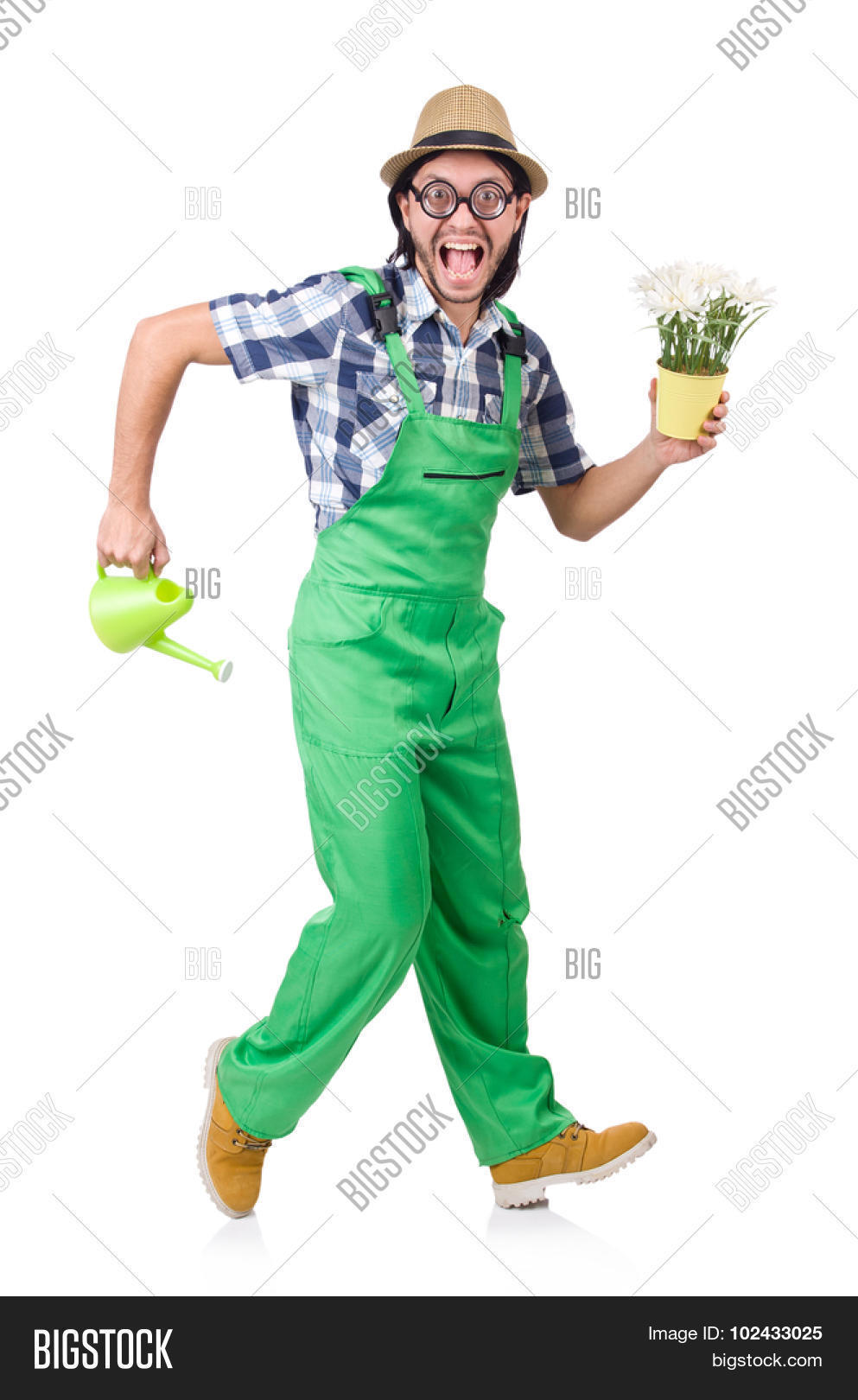 Young Funny Gardener Image & Photo (Free Trial) | Bigstock