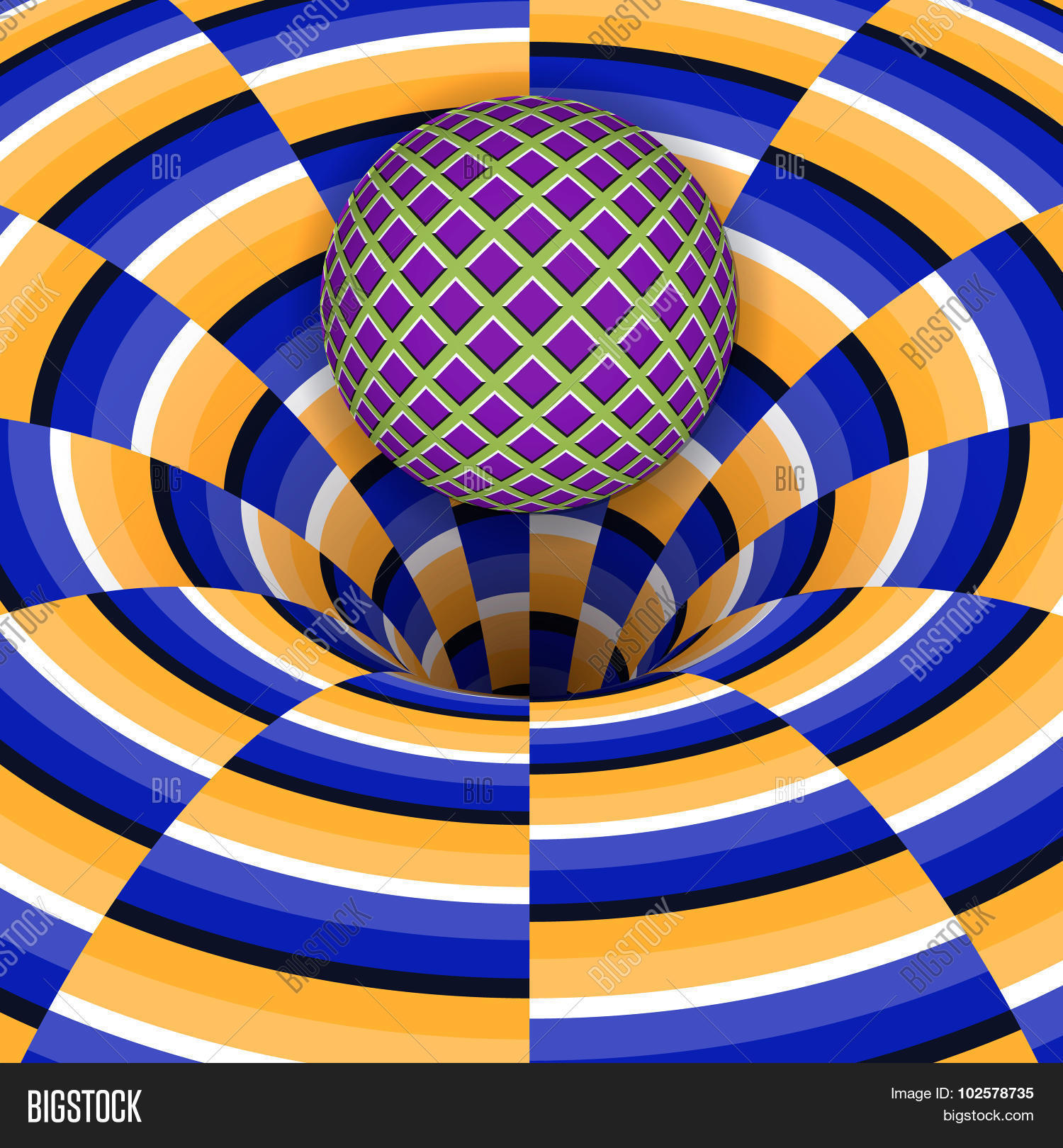 Optical Illusion Ball Vector & Photo (Free Trial) | Bigstock