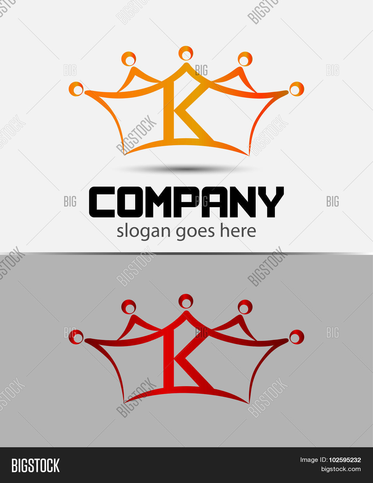 Letter K Logo Crown Vector & Photo (Free Trial) | Bigstock