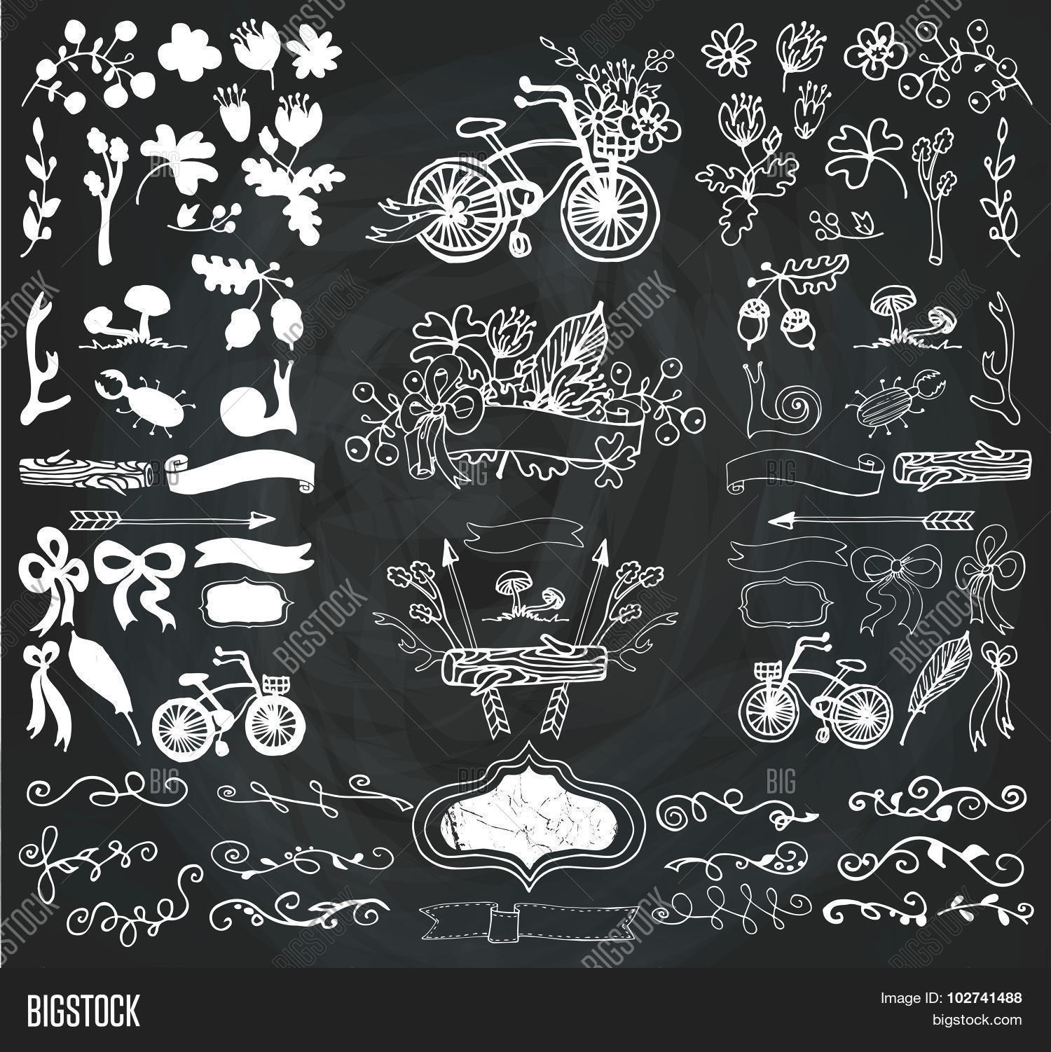 Doodle Floral Group. Vector & Photo (Free Trial) | Bigstock