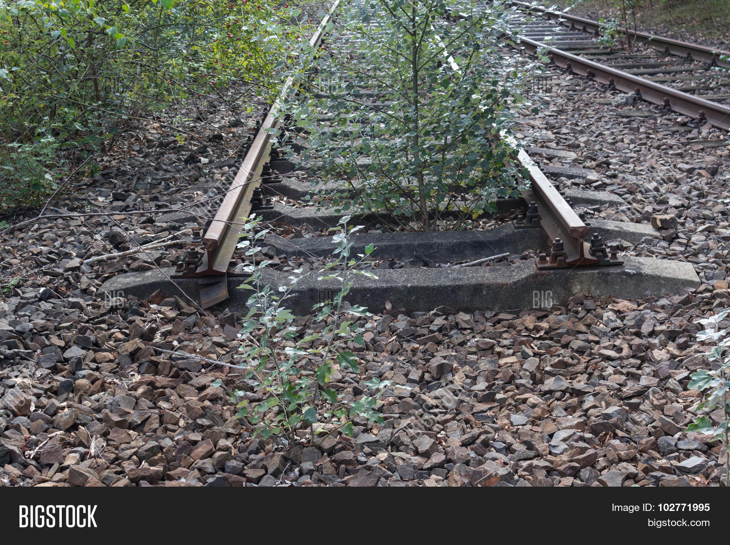 Ending Rail Tracks - Image & Photo (Free Trial) | Bigstock