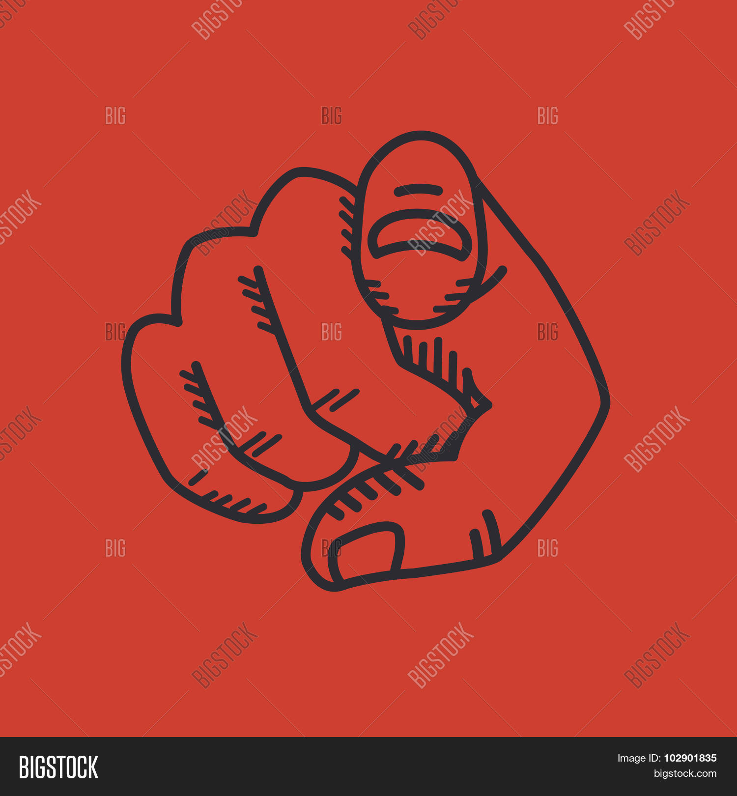 Finger Pointing Vector & Photo (Free Trial) | Bigstock