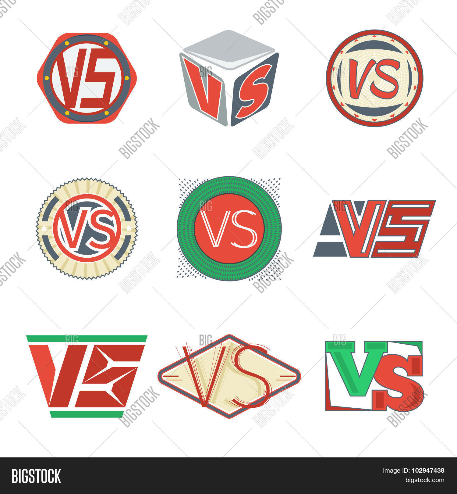 Color Versus Logos. Vector & Photo (Free Trial) | Bigstock