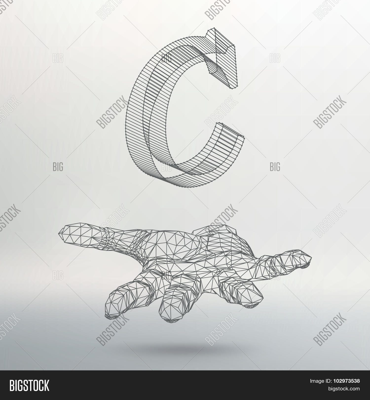 Letter C, Lines Dots Vector & Photo (Free Trial) | Bigstock