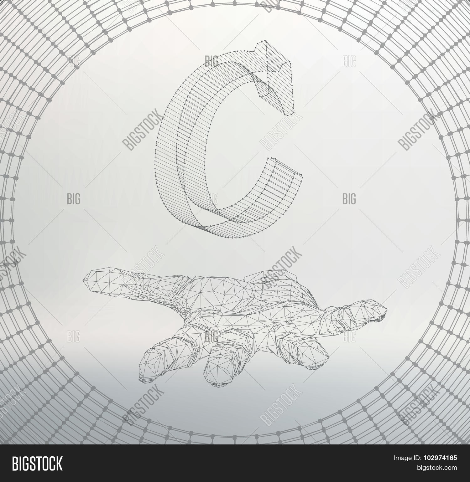 Letter C, Lines Dots Vector & Photo (Free Trial) | Bigstock